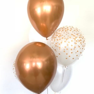 NEW Chrome Copper Balloons | Copper and White Balloons | Copper Baby ...