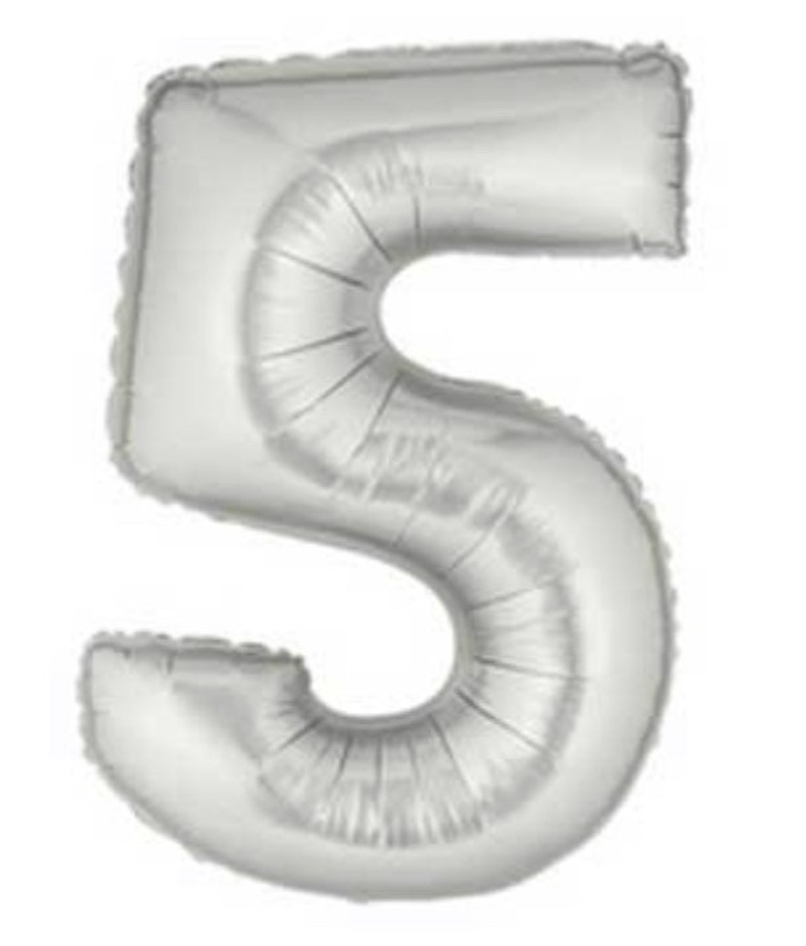 Silver Number 5 Balloon Fifth Birthday Balloons Mylar - Etsy