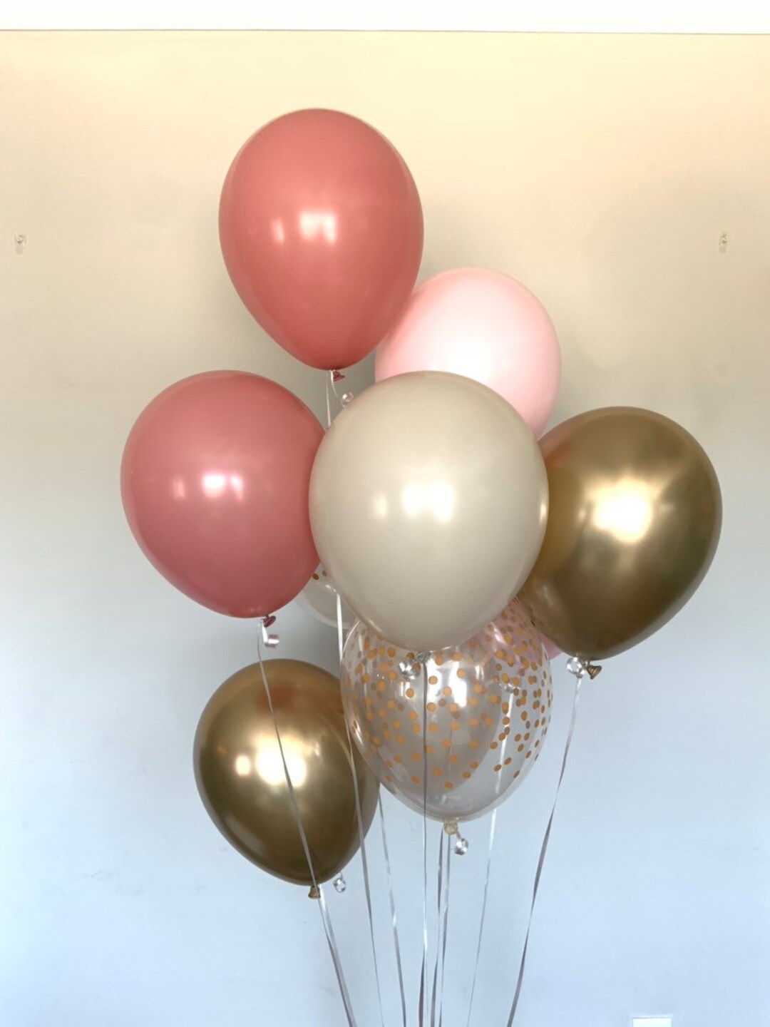 Pastel Matte Pink Balloons | Rosewood and Pink Blush Balloons | Blush ...