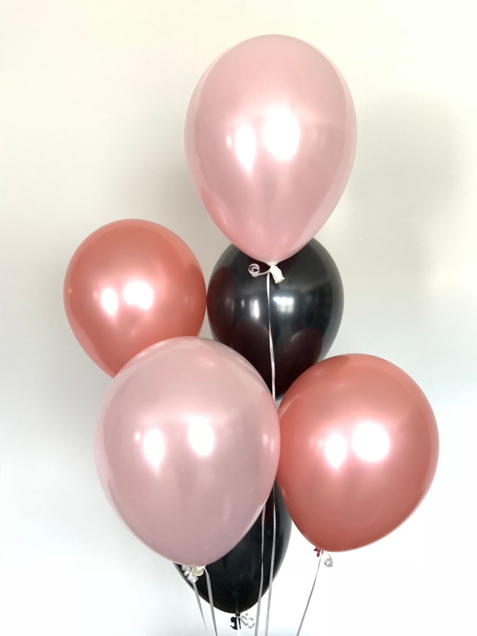 Pink Blush Balloons Blush and Black Balloons Black and | Etsy