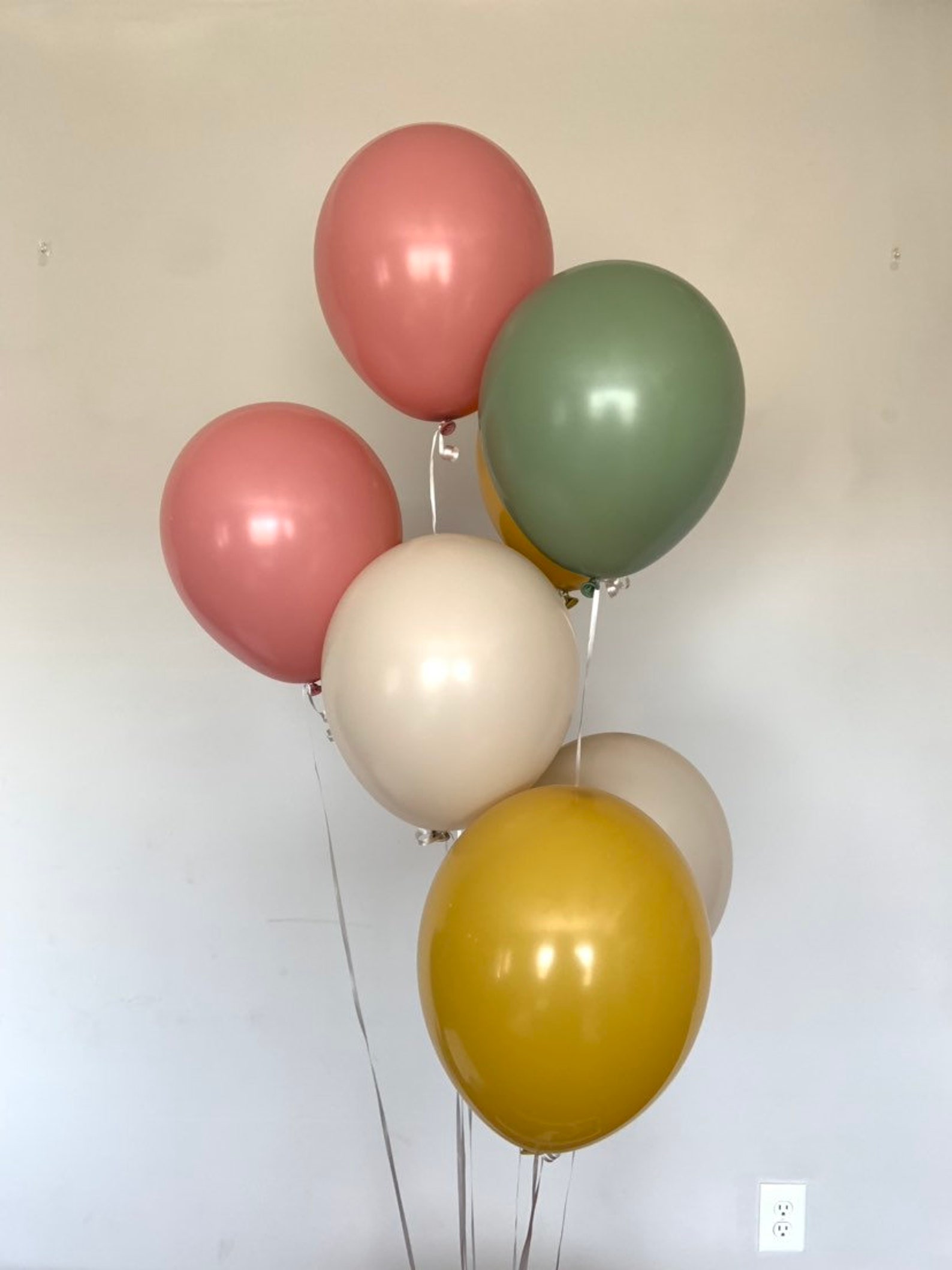 Eucalyptus and Mustard Balloons Boho Rainbow Balloons | Etsy