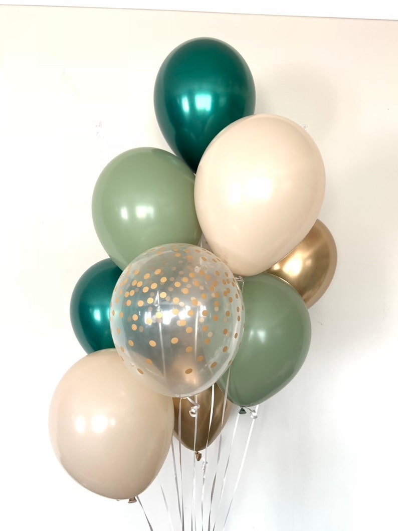 Green and Blush Balloons | Light Green Wedding Decor | Green and Gold ...