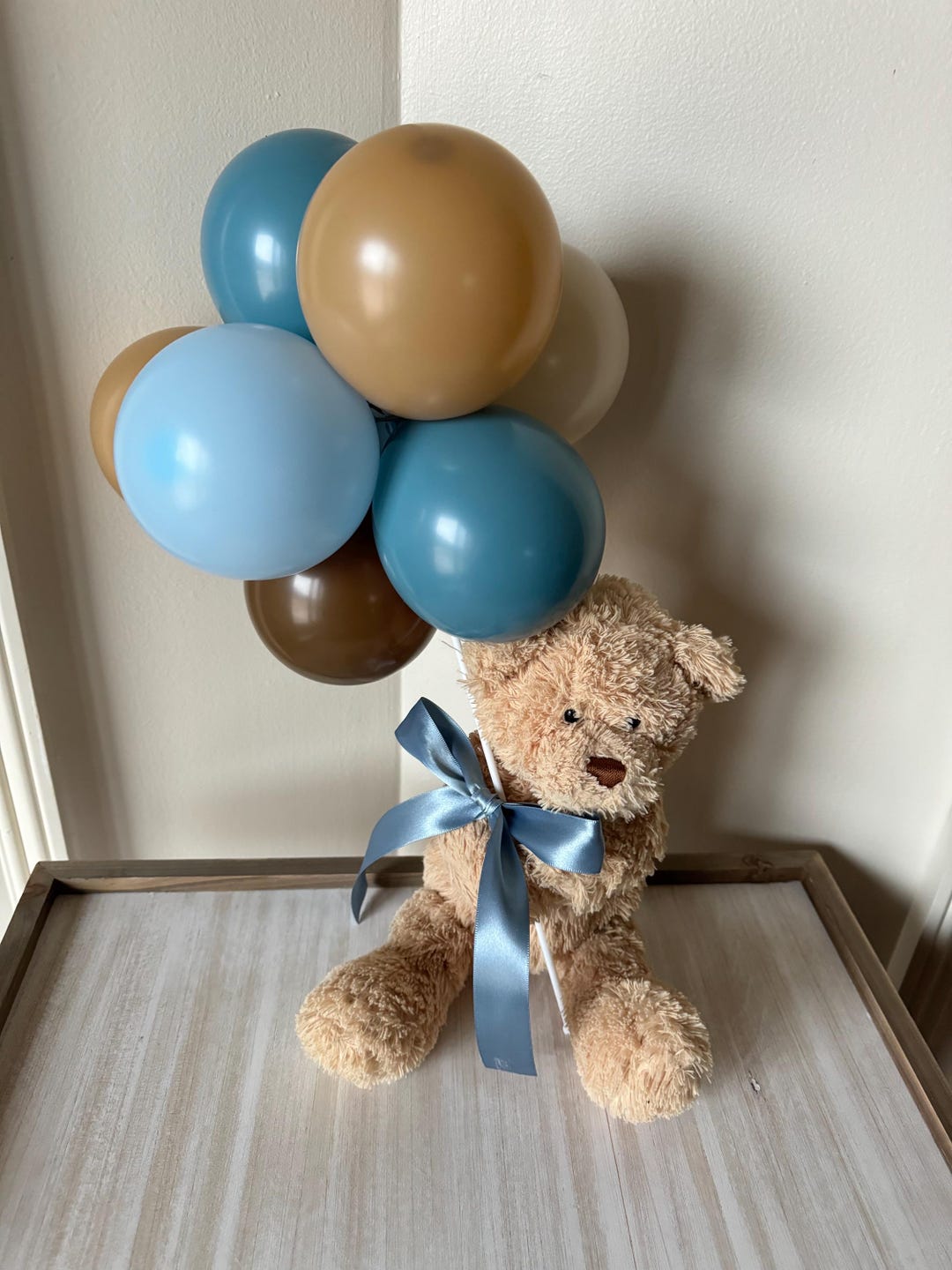 Teddy Bear Balloon Bunch Stick Balloons Only | Bear & Bow NOT Included ...