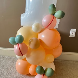 Sweet as A Peach Balloon Tower Kit | Peach First Birthday Balloons ...