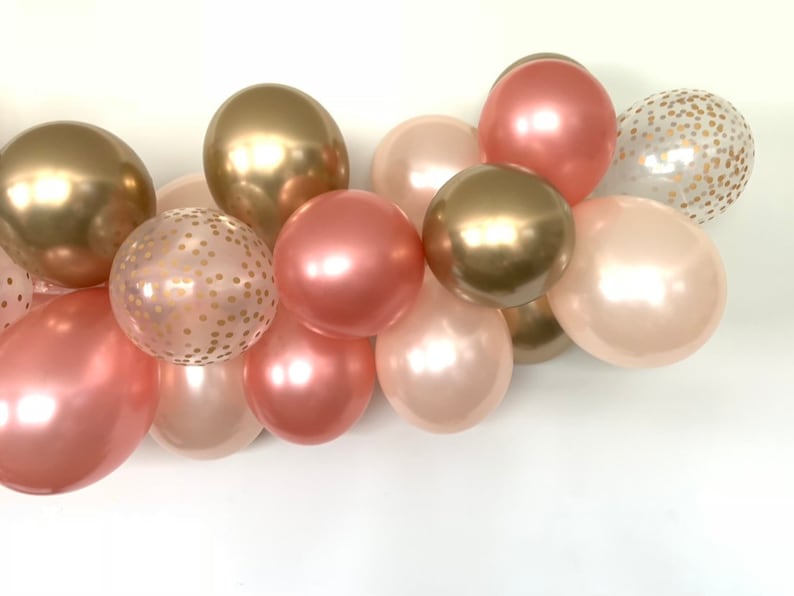 Rose Gold Balloon Garland DIY Kit Rose Gold and Blush Bridal | Etsy