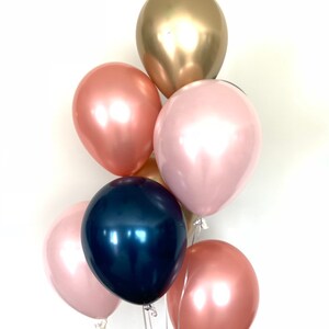 Pink Blush Balloons | Blush and Navy Balloons | Gold and Blush Balloons ...