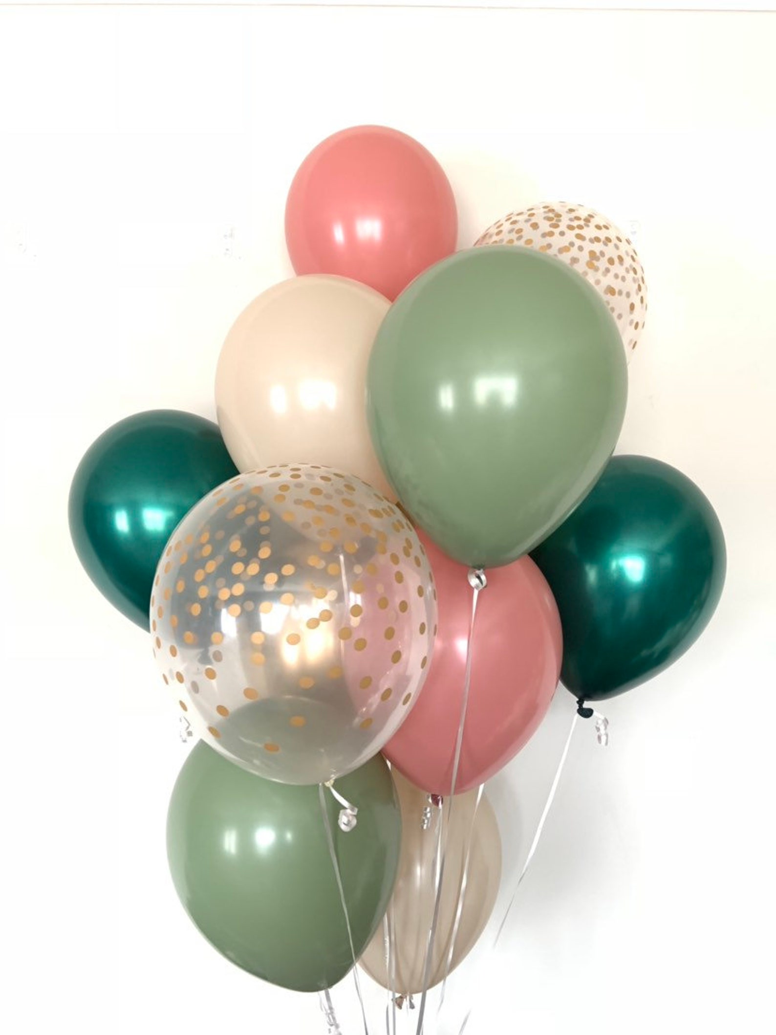Green and Rose Balloons | Light Green Wedding Decor | Green and Blush ...