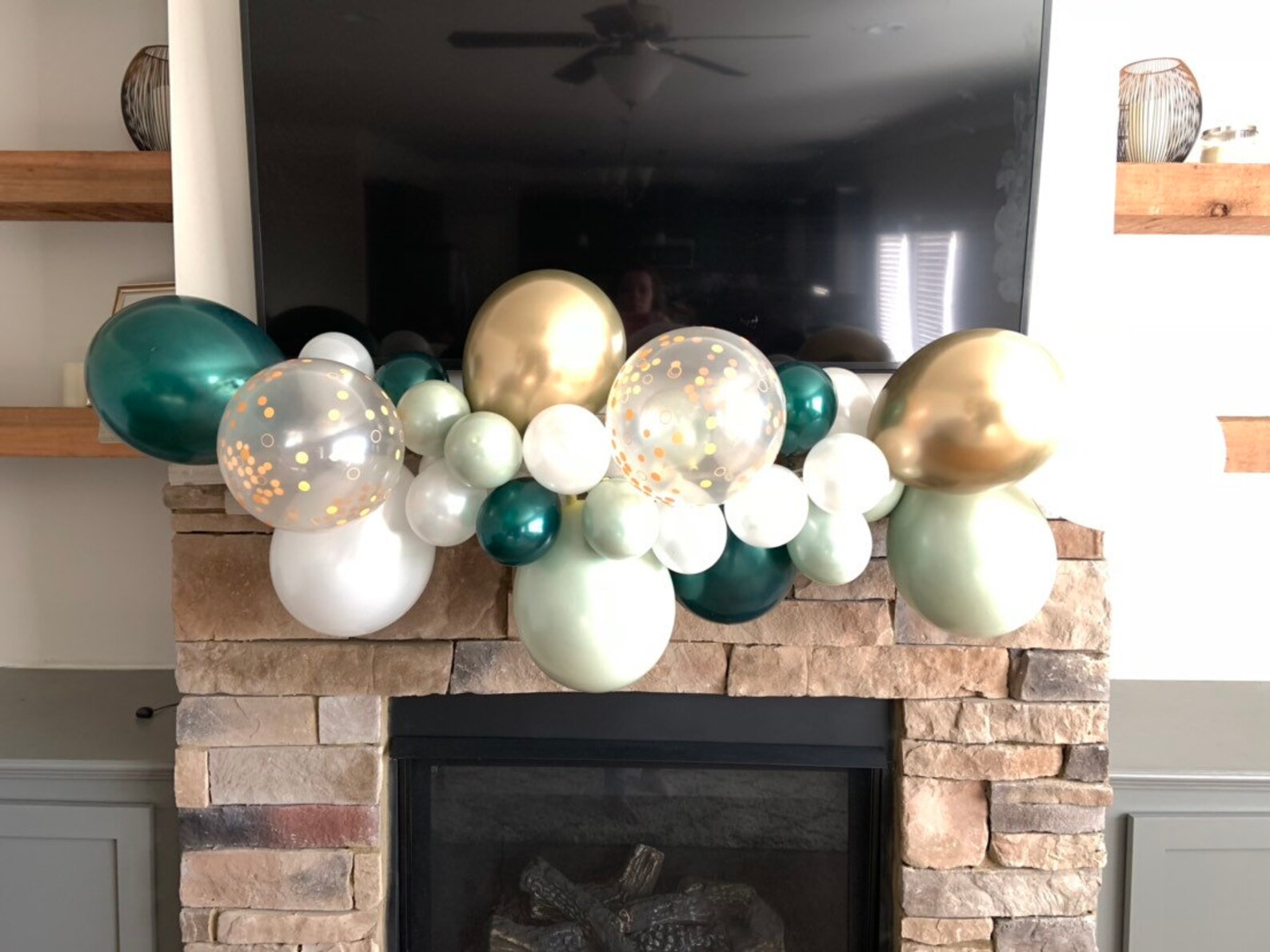 Sage Green Balloon Garland Green and White Bridal Shower | Etsy