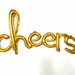 Cheers Balloon Engagement Party Decor Gold Cheers Script - Etsy