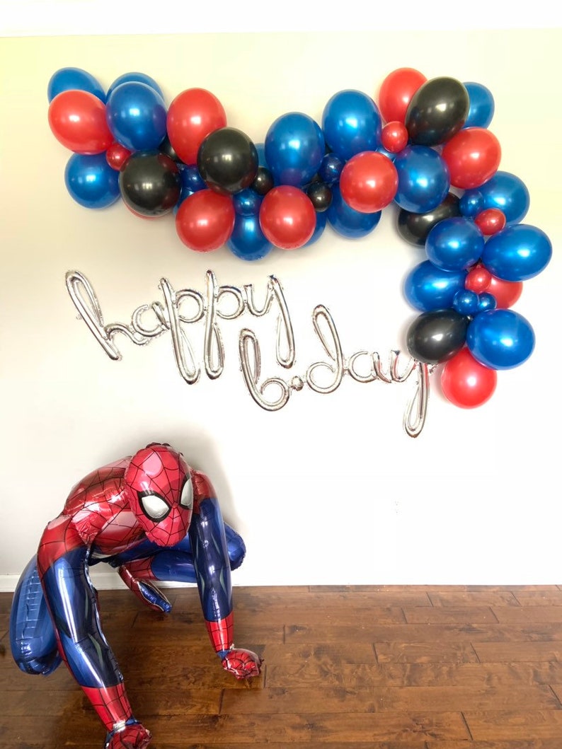 Superhero Balloon Garland DIY Kit | Superhero Birthday Balloon Garland ...