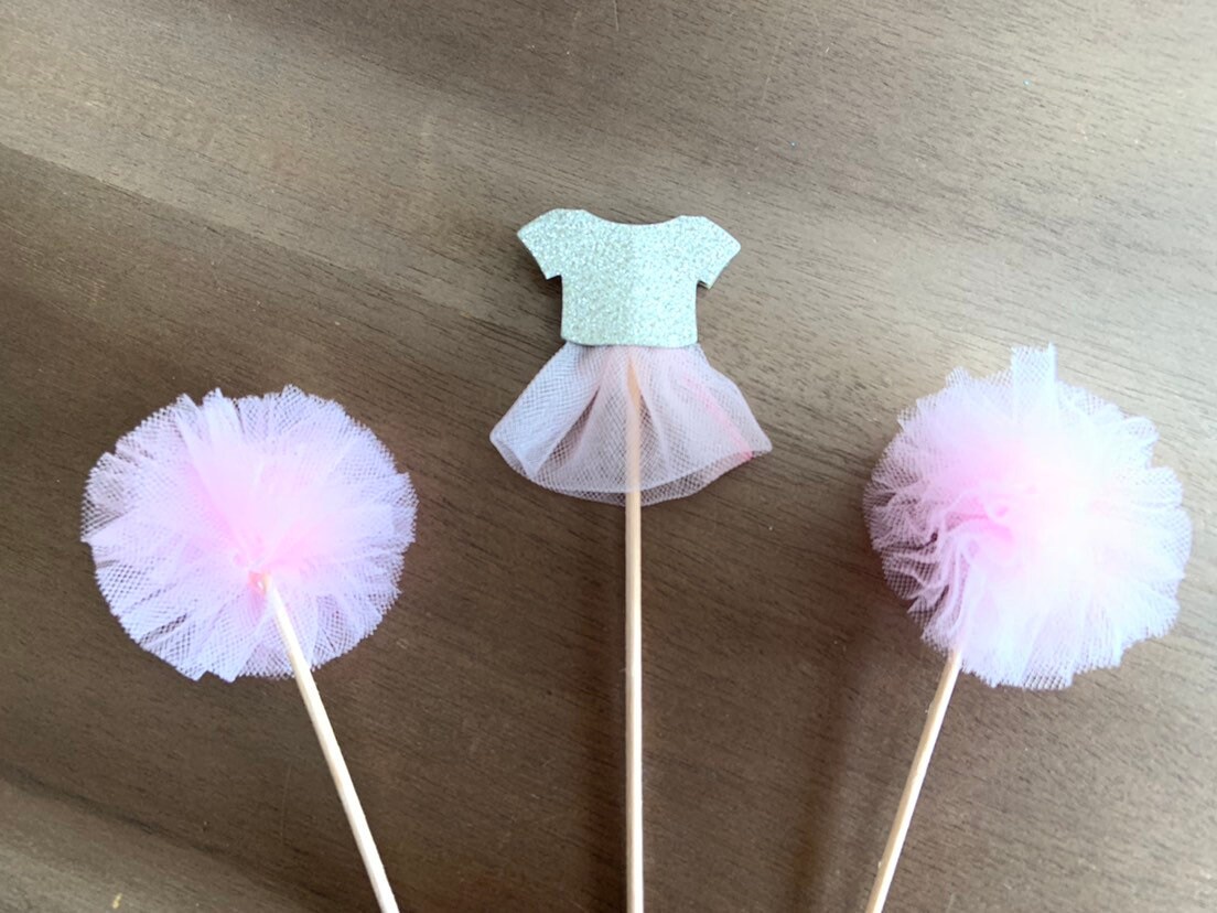 Tutu Cute Cake Toppers | Princess Cake Toppers | Ballerina Party Decor ...