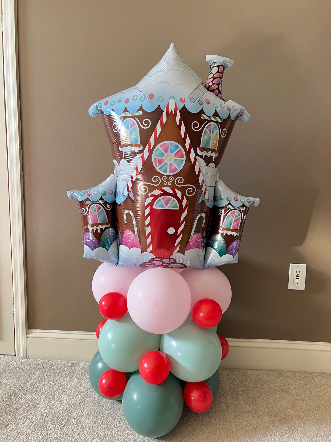 Gingerbread House Balloon Tower Kit | Oh Snap Gingerbread Birthday ...