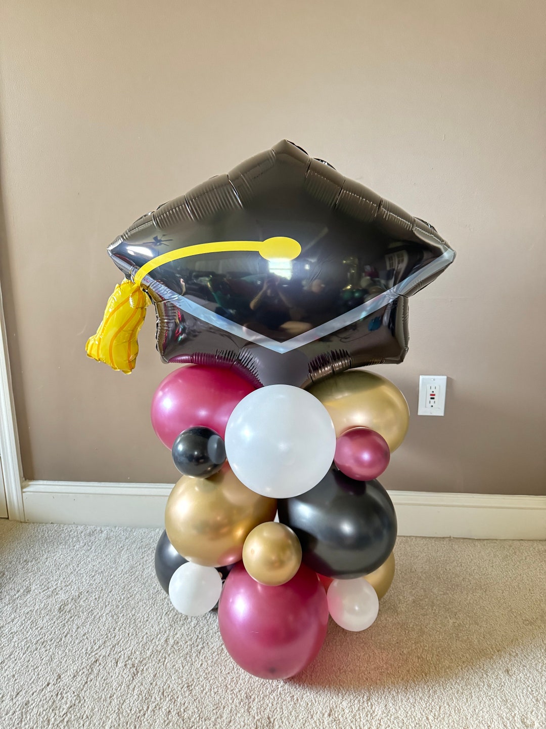 Graduation Balloon Tower Kit | Congrats Grad Balloon Tower | 2024 Grad ...