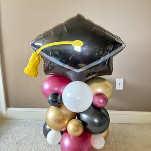 Graduation Balloon Tower Kit | Congrats Grad Balloon Tower | 2024 Grad ...