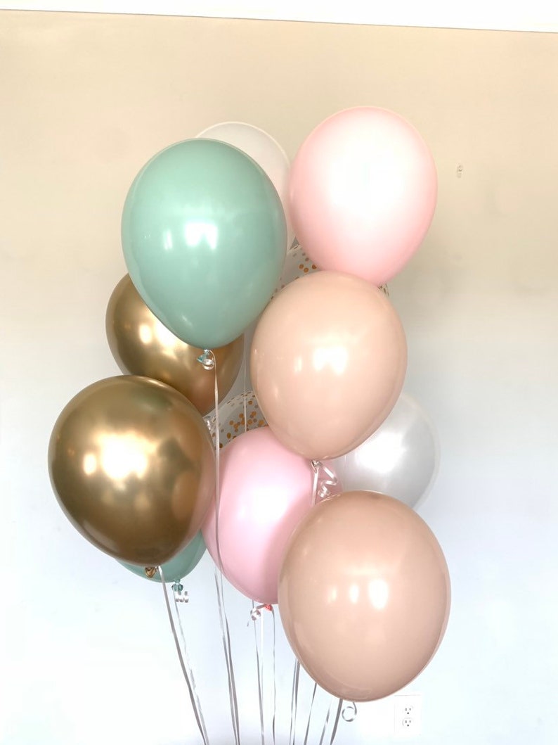 Mint and Cameo Balloons Mint and Blush Balloons Boho - Etsy