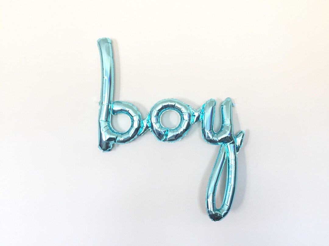 Boy Balloon | Boy Oh Boy Baby Shower Decor | Boy Script Balloon | Blue ...