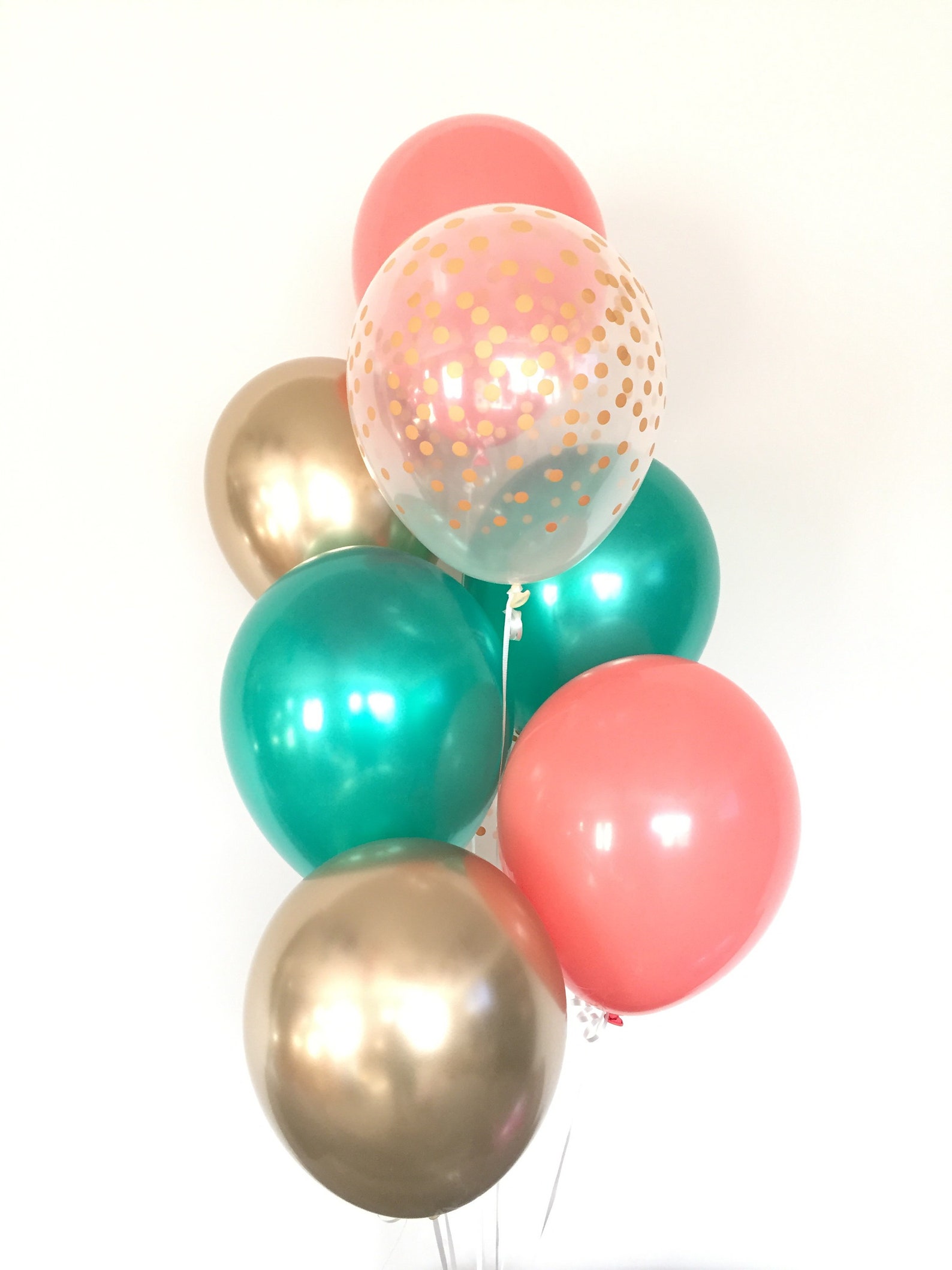 Coral Balloons Coral and Green Balloons Tropical Bridal - Etsy