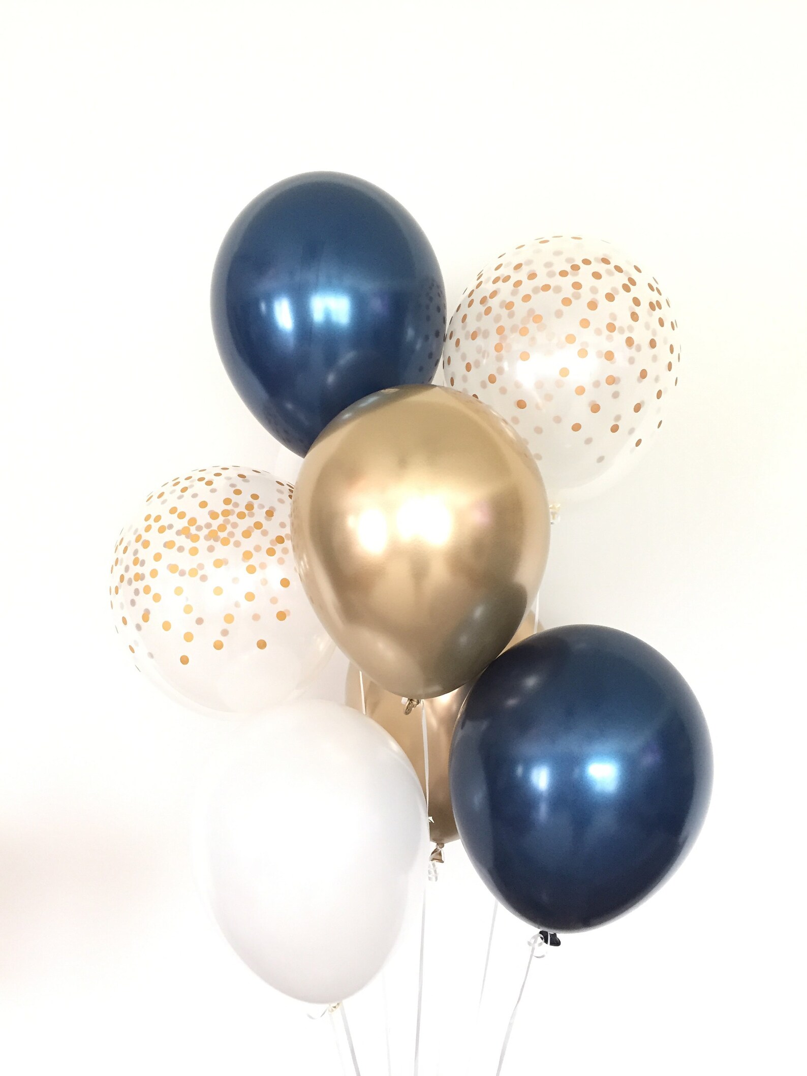 Navy Balloons Navy and Gold Balloons navy and White - Etsy