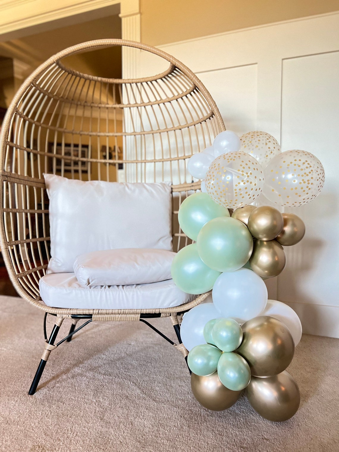 Sage Balloon Garland | Sage and Gold Bridal Shower Decor | Green Baby ...