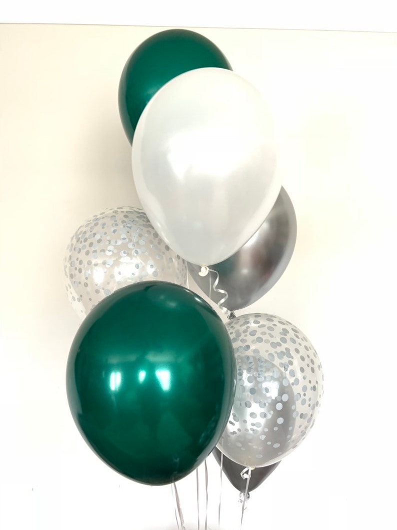 Globos verdes y plateados / Globos verdes del bosque / Globos - Etsy México