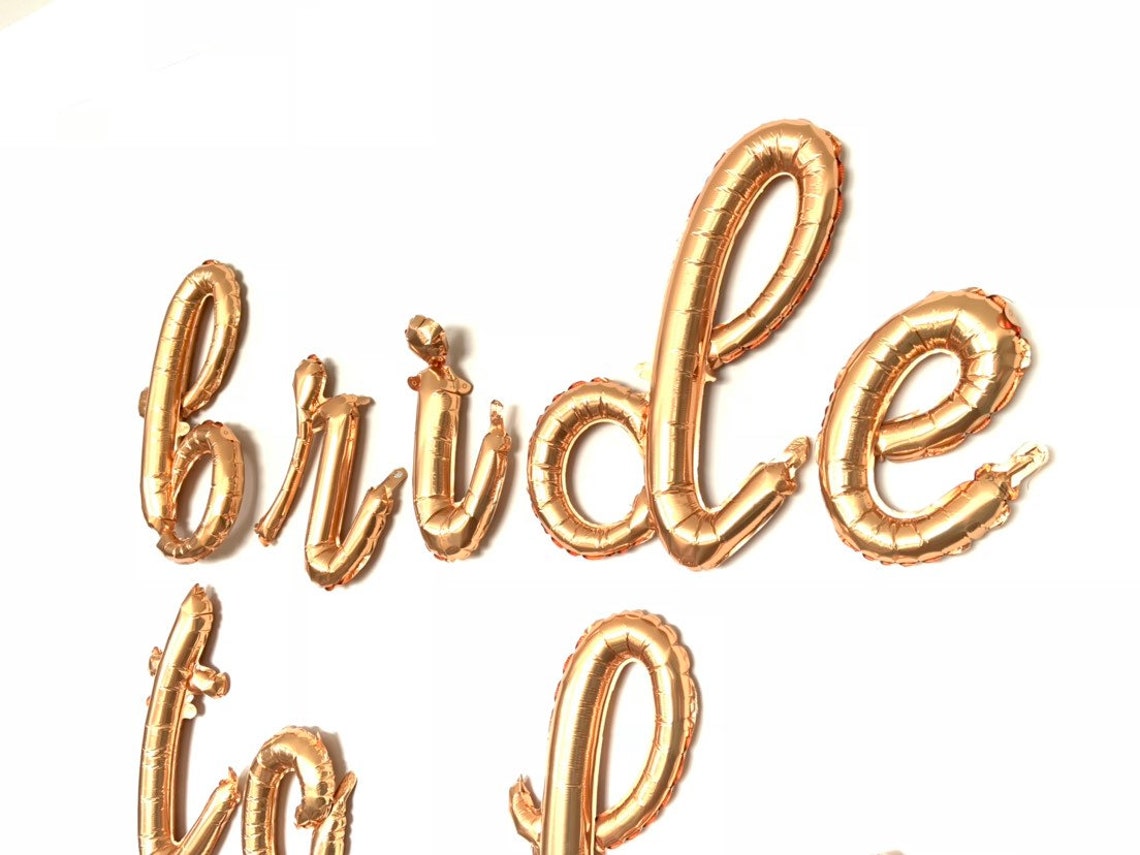 Bride to Be Balloons Gold Bride to Be Banner Gold Wedding - Etsy