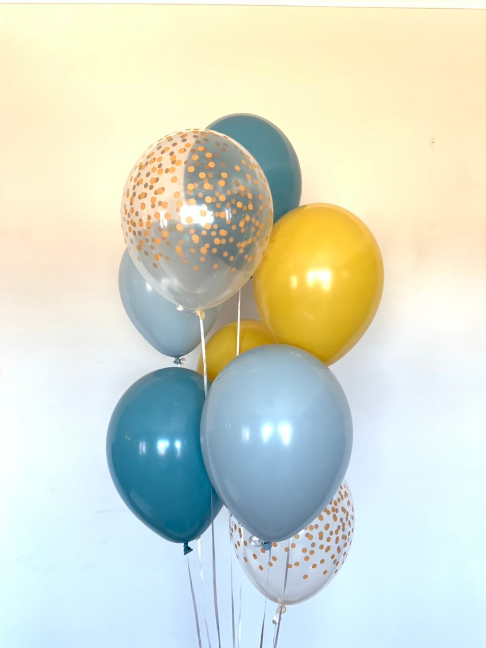 Steel and Fog Balloons | Blue and Gold Balloons | Something Blue | Gold ...