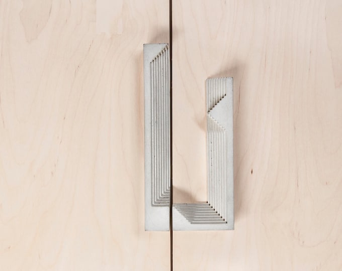 Grey Concrete Handle #3 Tall Wardrobe Handles Architectural Cabinet ...