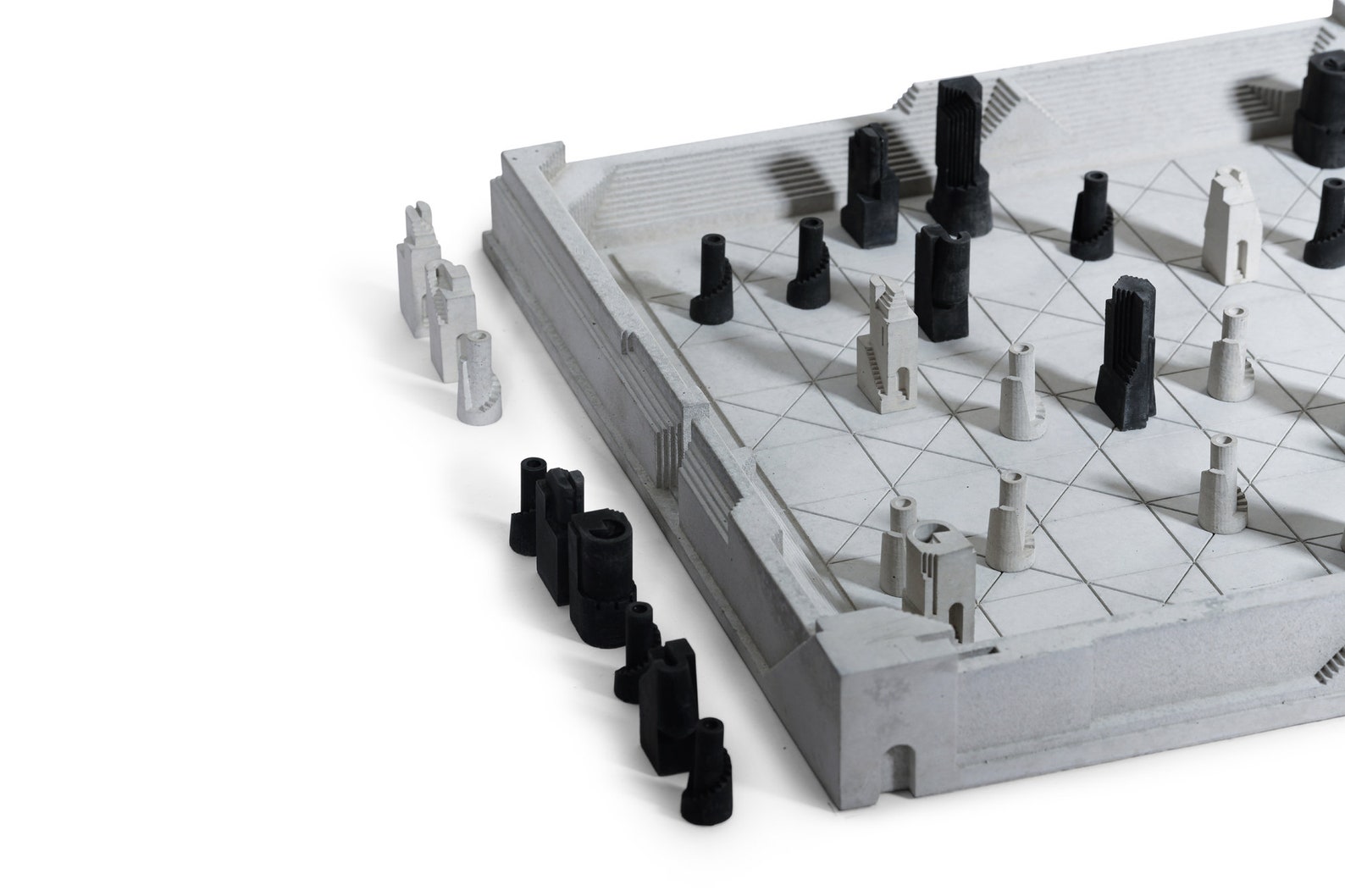 Arena | Concrete Modern Chess Set Beton Brutalism Inspired Unique Chess ...