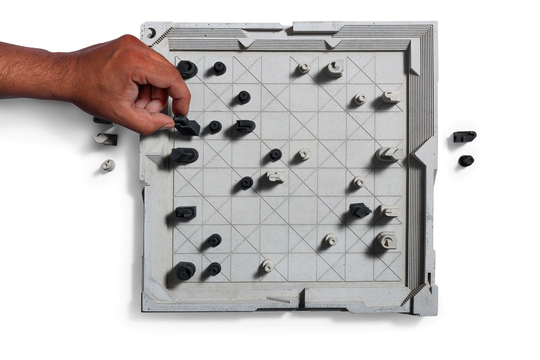 Arena | Concrete Modern Chess Set Beton Brutalism Inspired Unique Chess ...