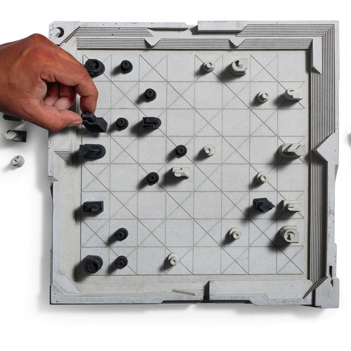 Concrete Brutalist Chess Set - Etsy