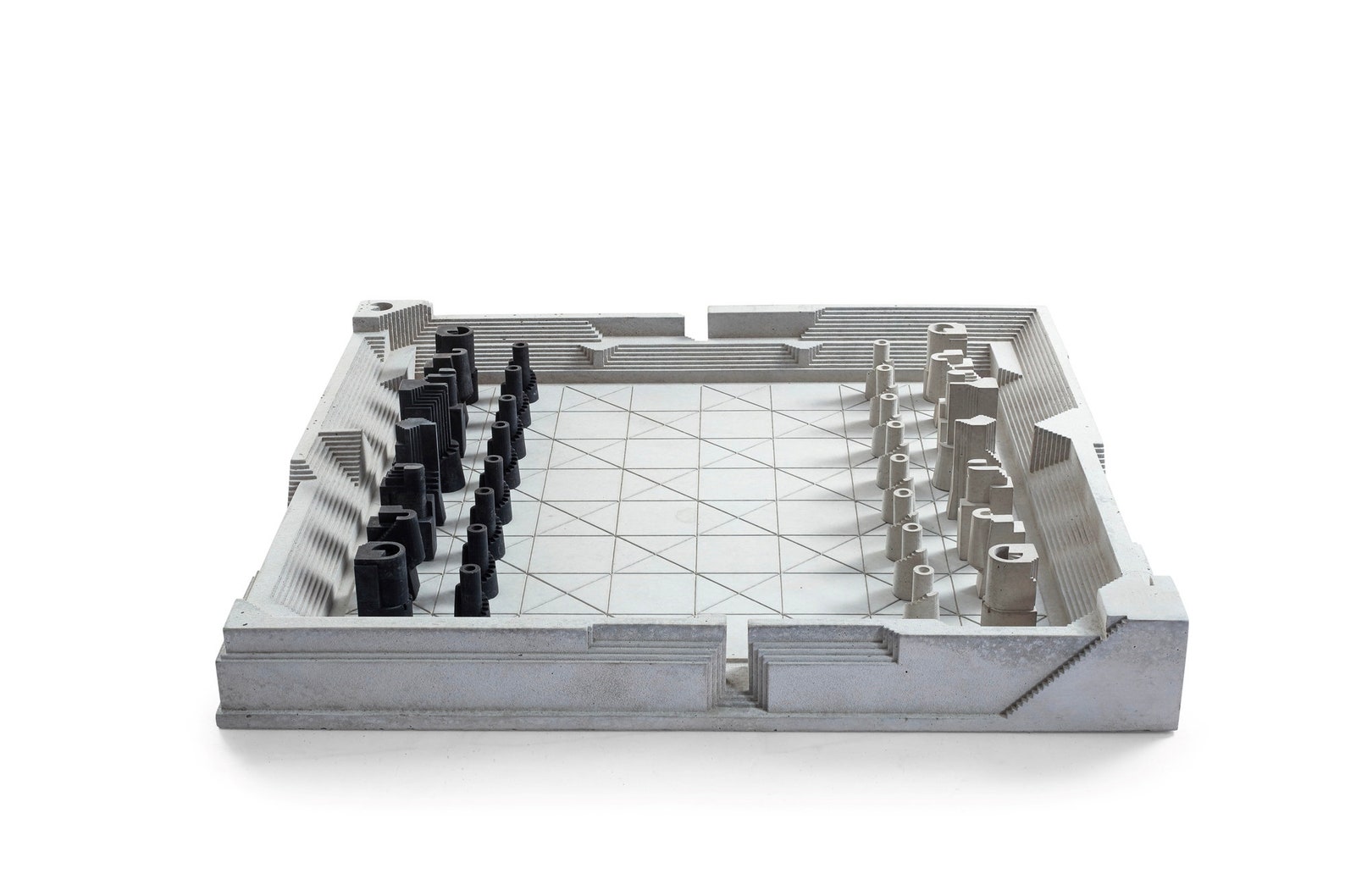 Arena | Concrete Modern Chess Set Beton Brutalism Inspired Unique Chess ...