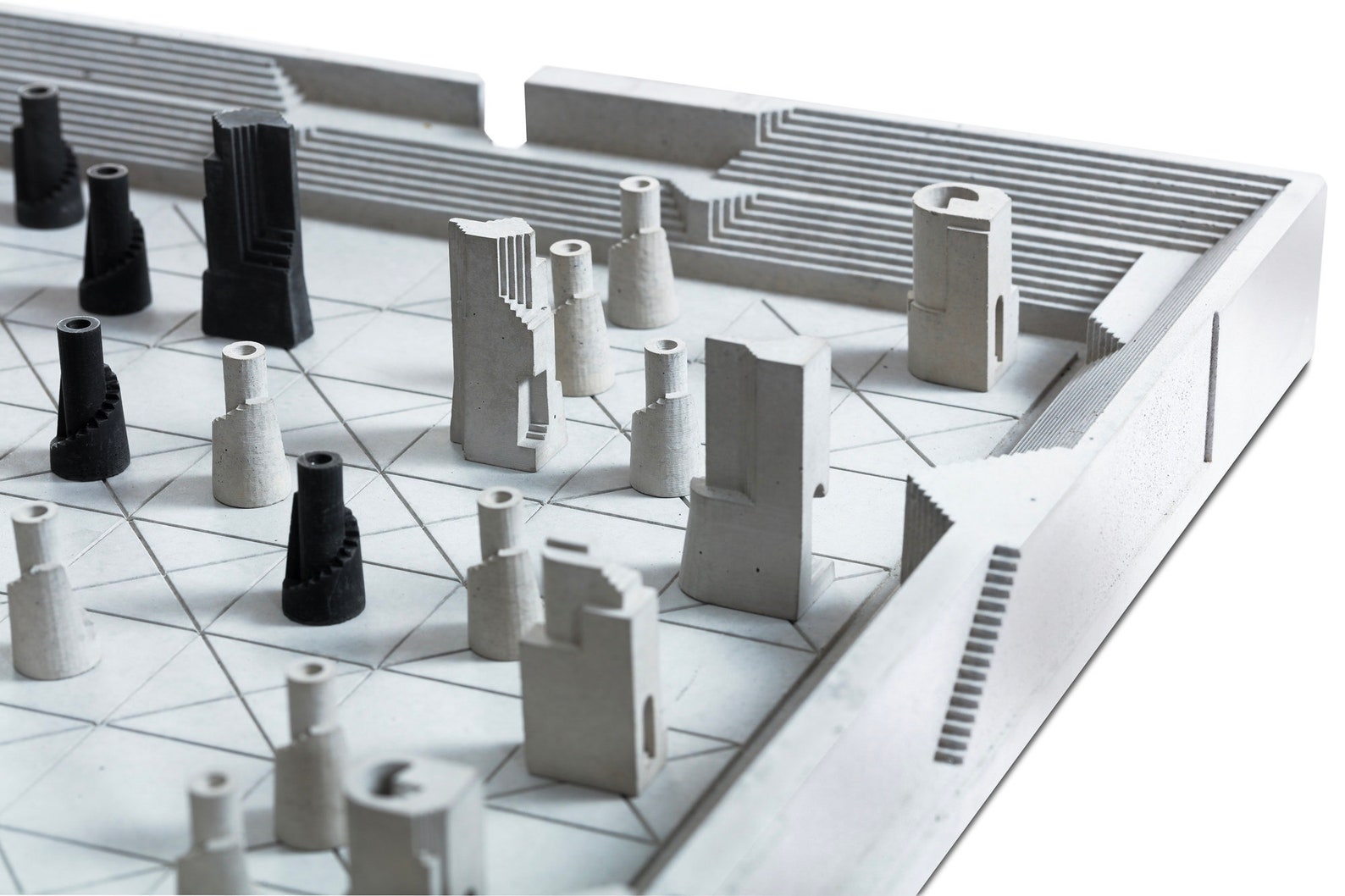 Arena | Concrete Modern Chess Set Beton Brutalism Inspired Unique Chess ...