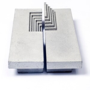 Concrete Brutalist Handles 5 Mid Size Brutalist Wardrobe Handles ...