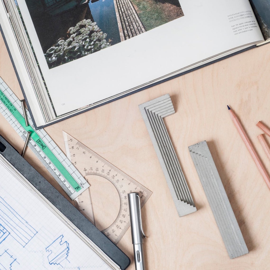 Concrete Brutalist Handles 4 Unique Architectural Concrete - Etsy