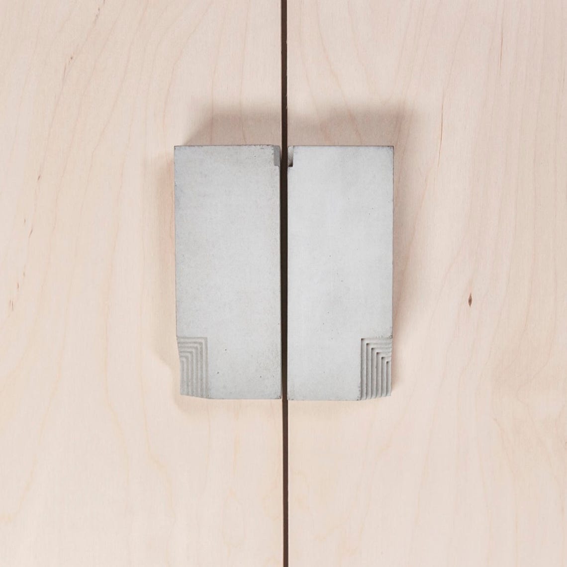 Grey Concrete Handles 6 Wardrobe Handles Minimalist Architectural ...