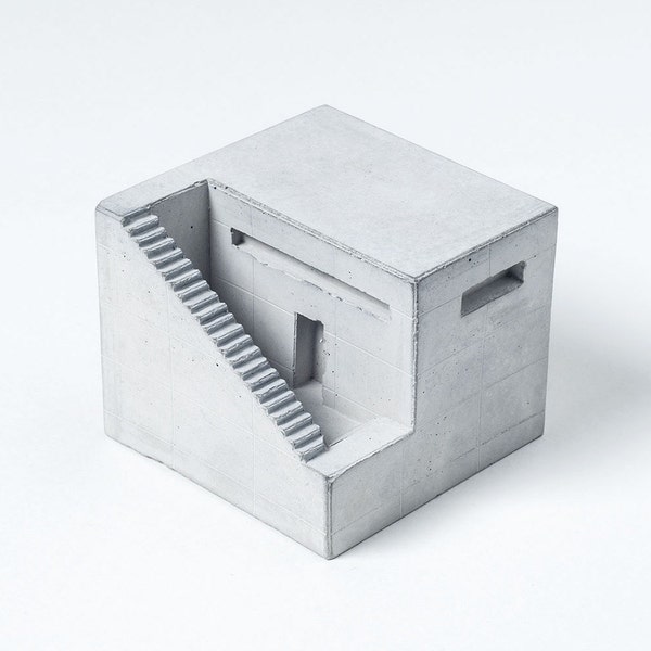 Spaces Set of Nine Concrete Architecture Model Concrete Brutalist ...