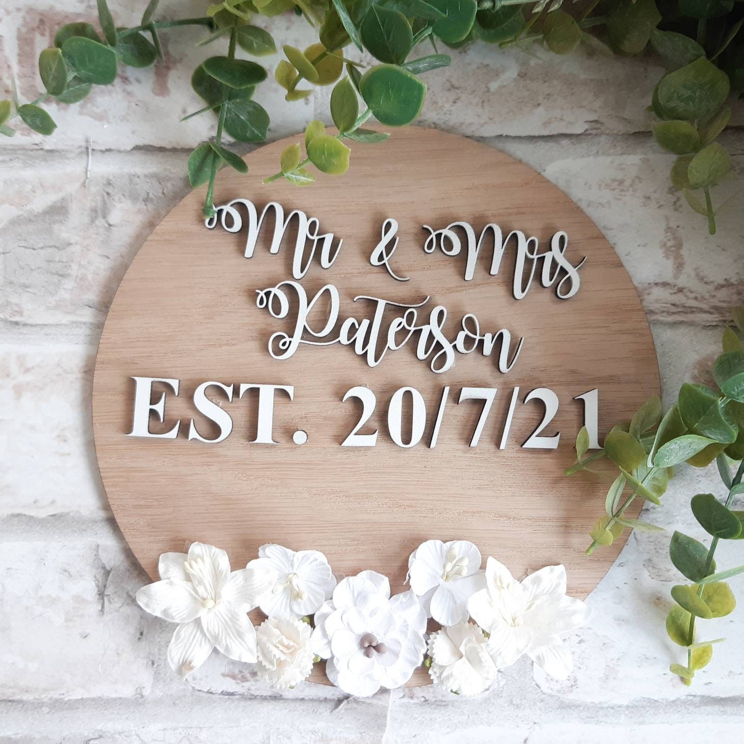 Any Words Door Sign. Wooden Circle Personalised Bedroom Door - Etsy UK