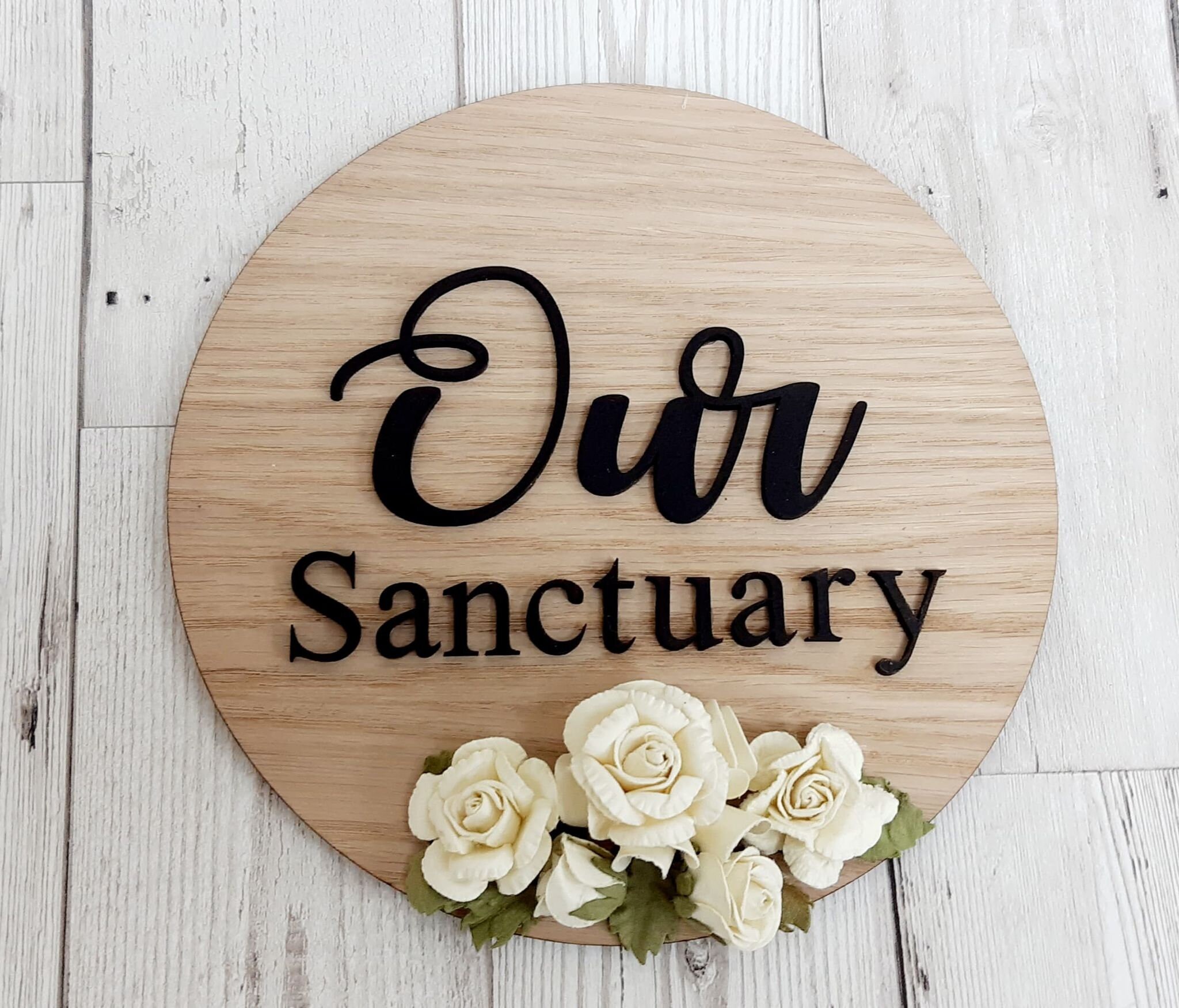 Downstairs loo door sign. Plaque with flowers for downstairs | Etsy