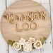 Downstairs Loo Door Sign. Plaque With Flowers for Downstairs Loo ...