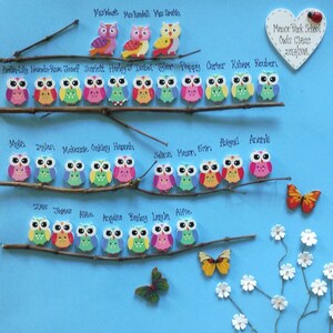 Teacher Gift. Owl Class Tree. Teacher Gifts. Framed Teacher | Etsy