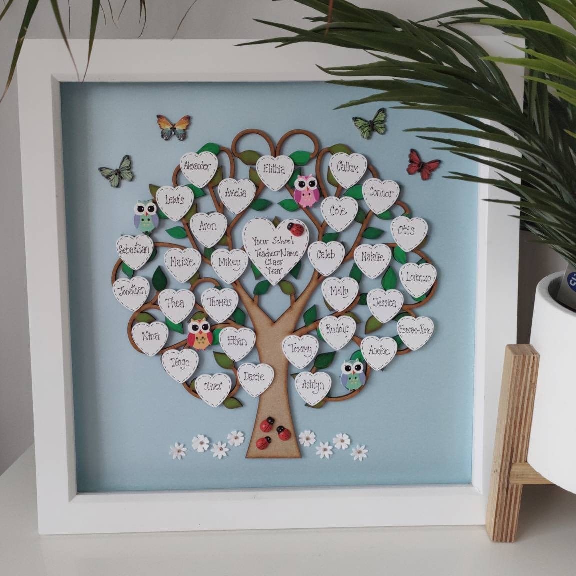Teacher Gift. Class Tree. Framed Teacher Gift. Family Tree - Etsy
