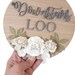 Downstairs Loo Door Sign. Plaque With Flowers for Downstairs Loo ...