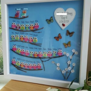 Teacher Gift. Owl Class Tree. Teacher Gifts. Framed Teacher Gift. Wise ...