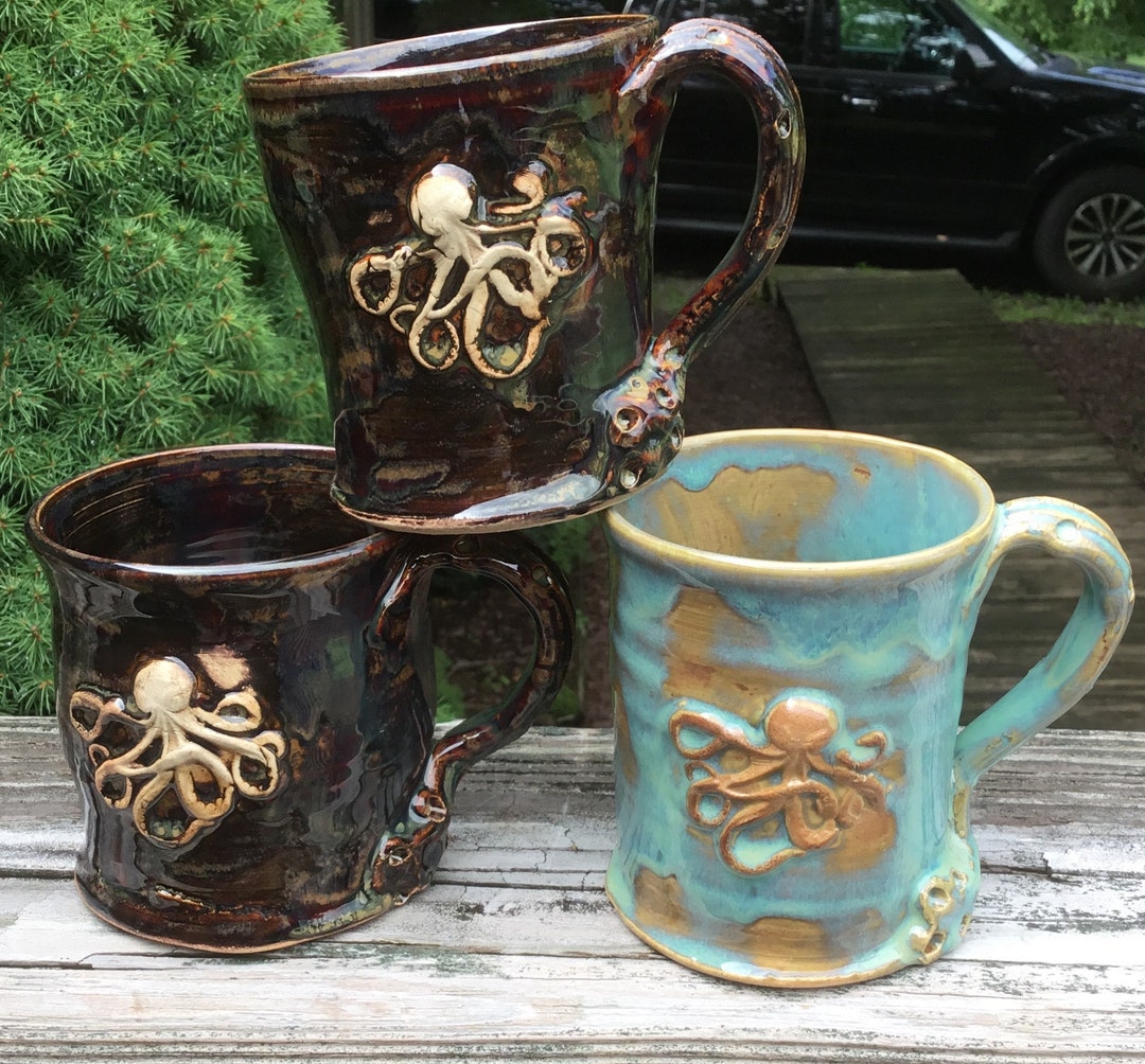 Octopus Pottery Mug - Etsy