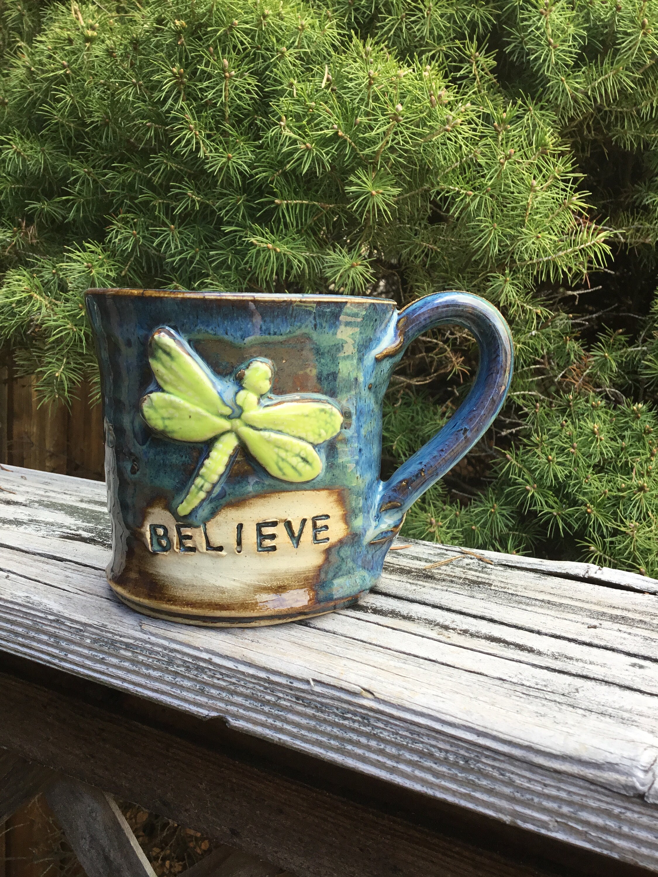 Dragonfly Believe Mug-to Honor Jeff - Etsy