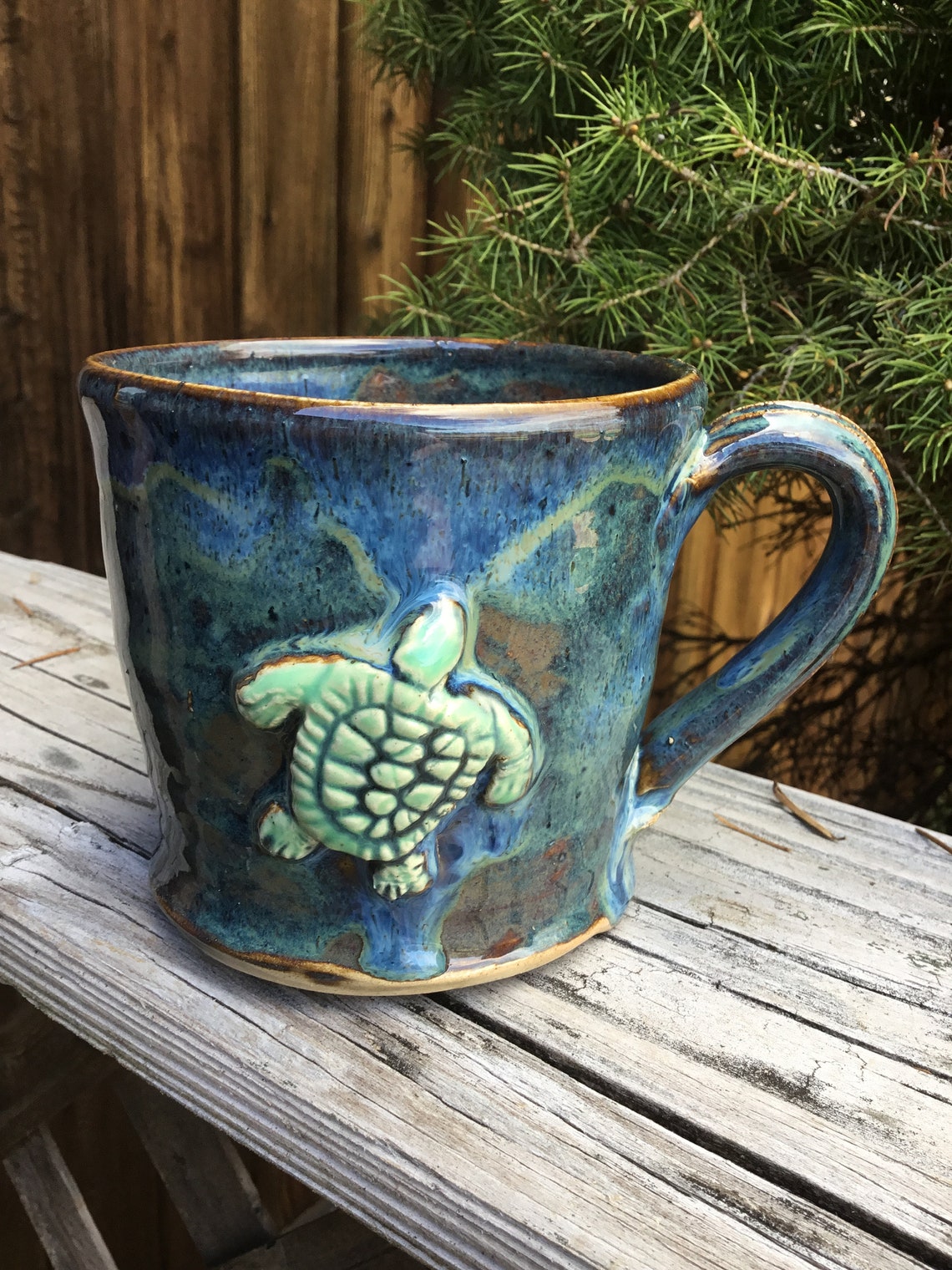 Turtle Mug With Color - Etsy
