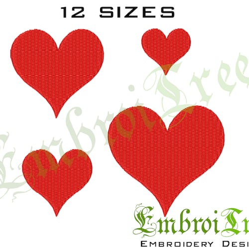 Love Embroidery Design Heart Machine Embroidery Design - Etsy