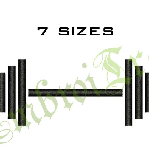 Barbell Embroidery Design Dumbbell Machine Embroidery Download - Etsy