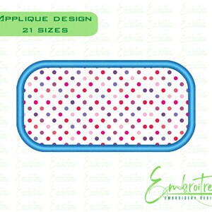 Rectangle Applique Embroidery Design, Machine Embroidery Rectangle ...