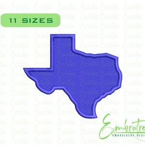 Texas Embroidery Design, Texas Map Embroidery Design, Machine ...